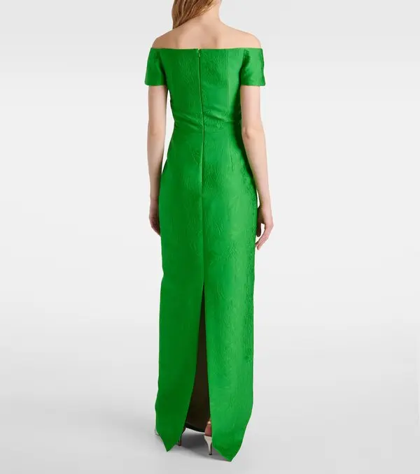 EMILIA WICKSTEAD Aislinn Jacquard Maxi Dress - Green