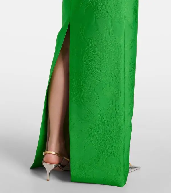 EMILIA WICKSTEAD Aislinn Jacquard Maxi Dress - Green