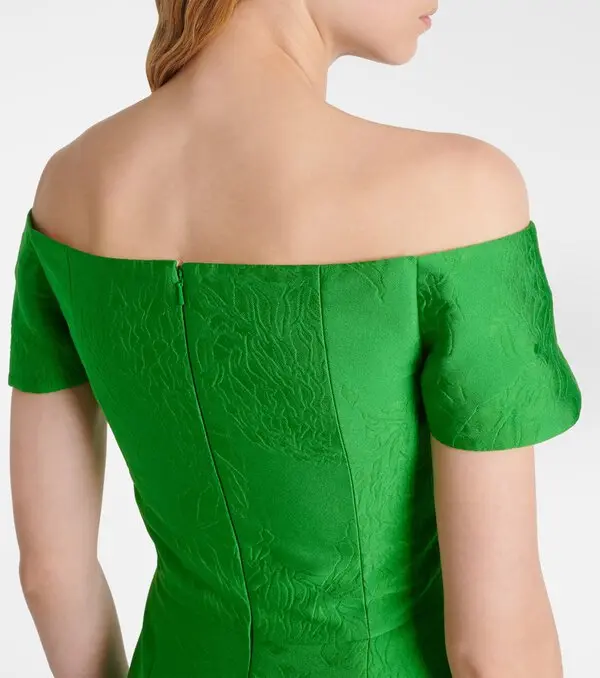 EMILIA WICKSTEAD Aislinn Jacquard Maxi Dress - Green