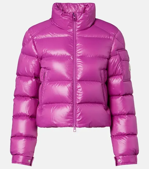 Moncler Petra Cropped Down Jacket - Purple