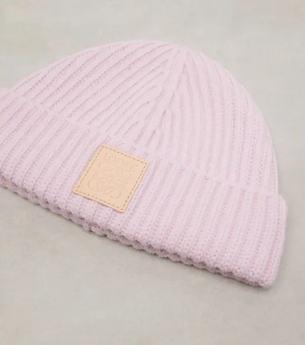 Loewe Logo Cashmere Beanie - Pink