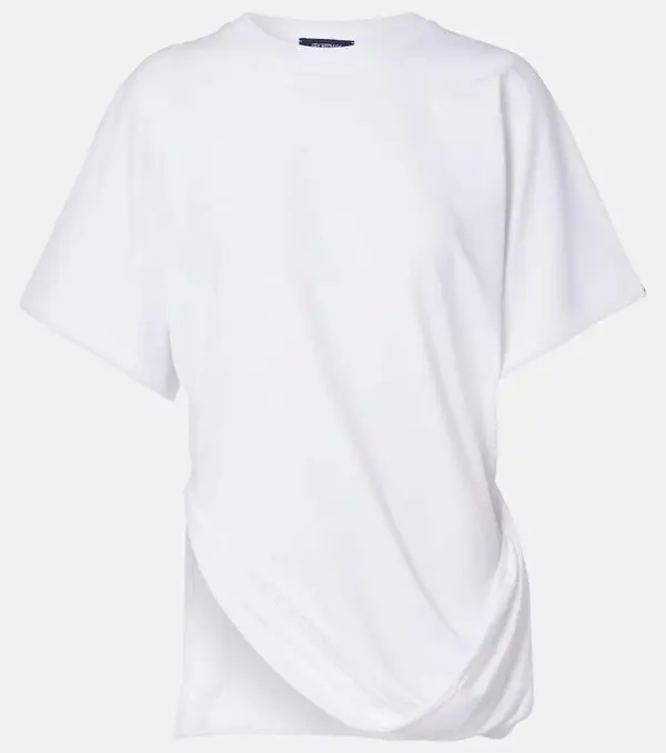 Sportmax Keras Asymmetric Cotton-blend T-shirt