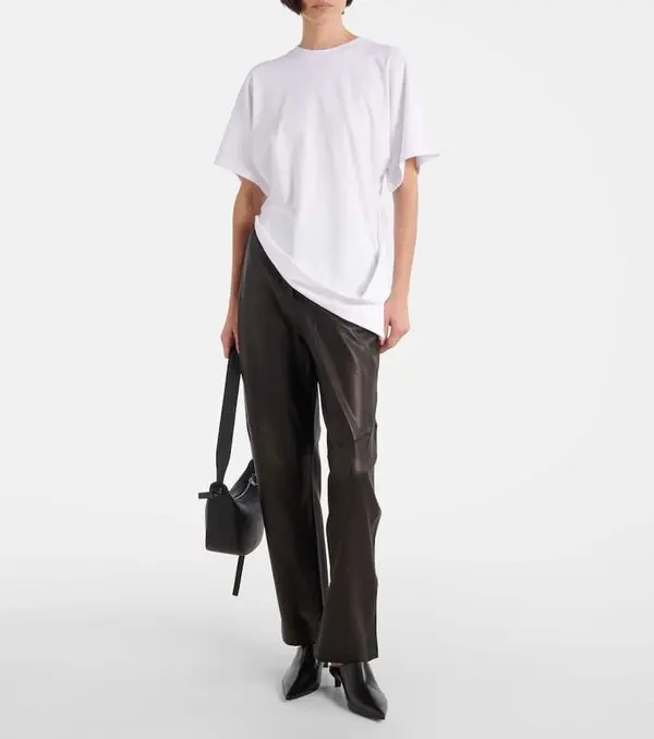 Sportmax Keras Asymmetric Cotton-blend T-shirt