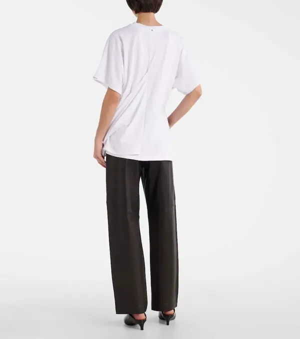 Sportmax Keras Asymmetric Cotton-blend T-shirt