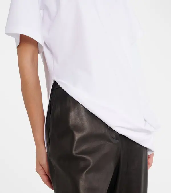 Sportmax Keras Asymmetric Cotton-blend T-shirt
