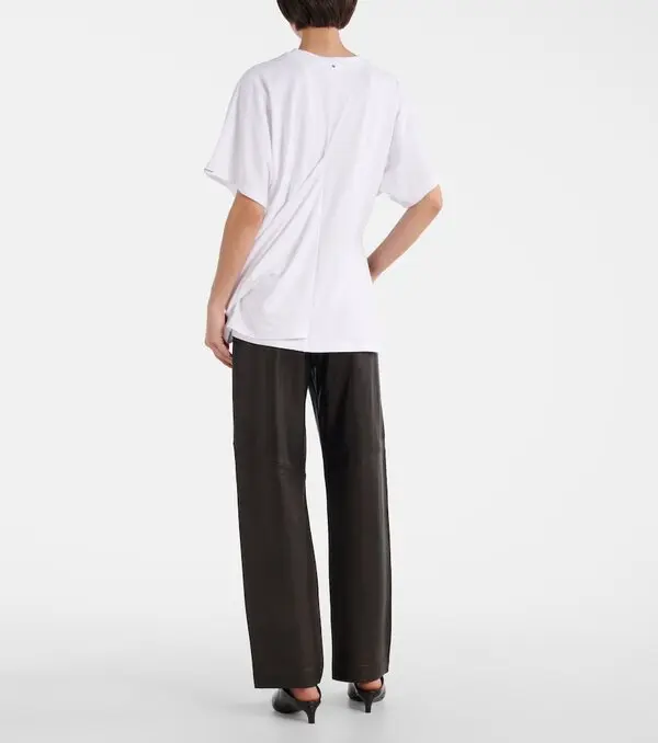 Sportmax Keras Asymmetric Cotton-blend T-shirt