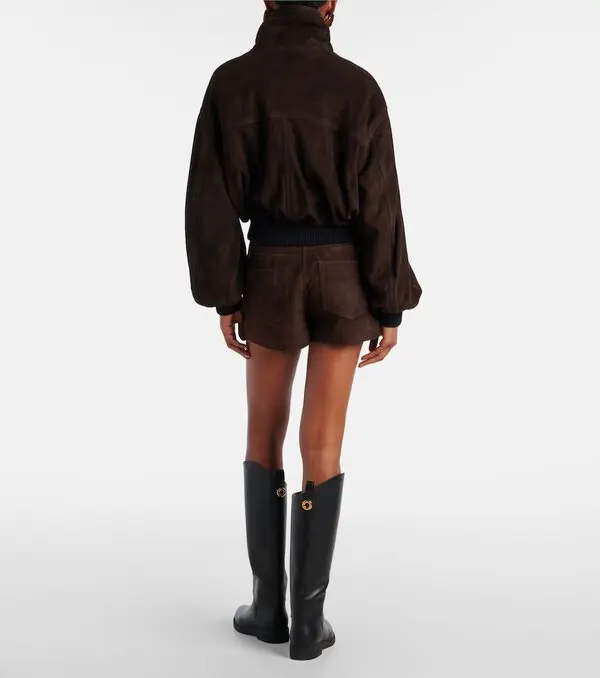 Nour Hammour Briar Suede Bomber Jacket