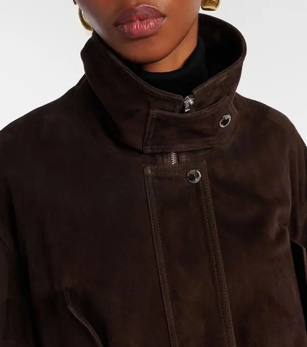 Nour Hammour Briar Suede Bomber Jacket