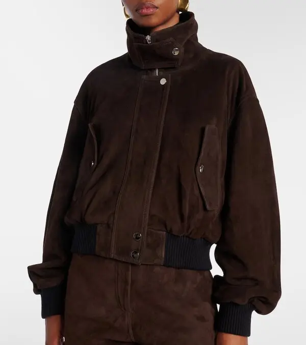 Nour Hammour Briar Suede Bomber Jacket