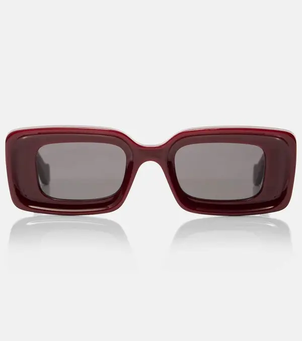 Loewe Anagram Rectangular Sunglasses - Burgundy