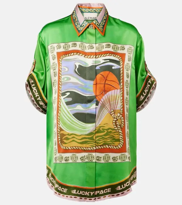 ALEMAIS Alémais Lucky Pace Printed Silk Shirt - Multicoloured