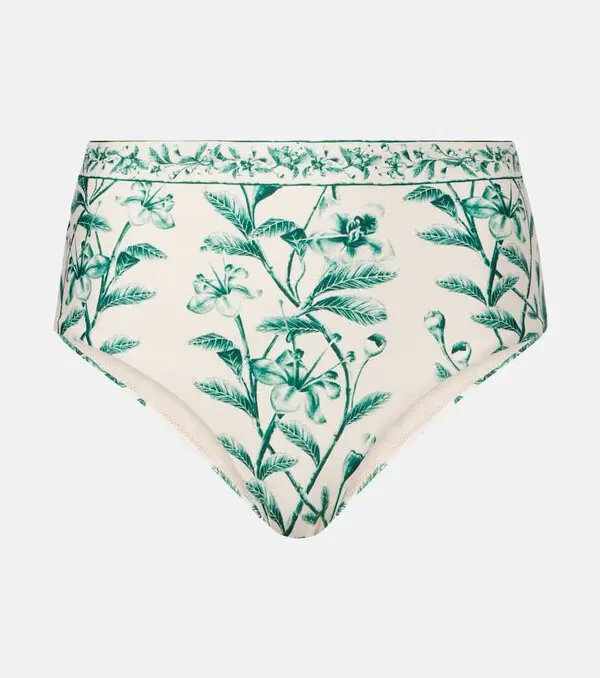 Agua Bendita Magenta Floral Bikini Bottoms - Green
