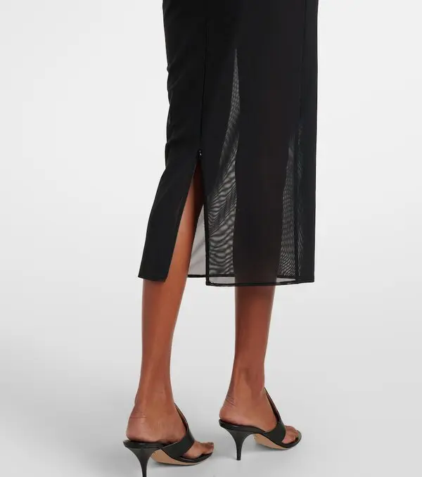 Alex Perry Sheer Midi Dress
