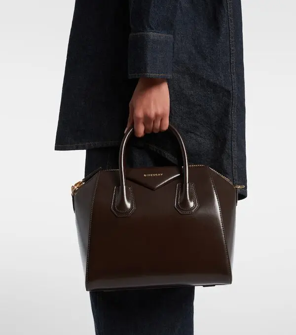 Givenchy Antigona Small Leather Tote Bag - Brown