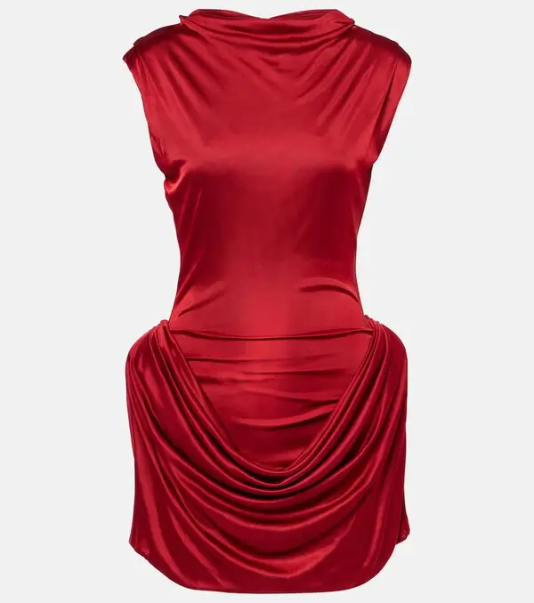 Magda Butrym Draped Mini Dress - Red