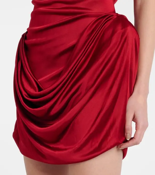 Magda Butrym Draped Mini Dress - Red