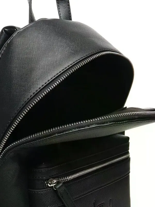 Byblos Zip-Fastening Backpack With Logo Plaque - Black  display picture 3
