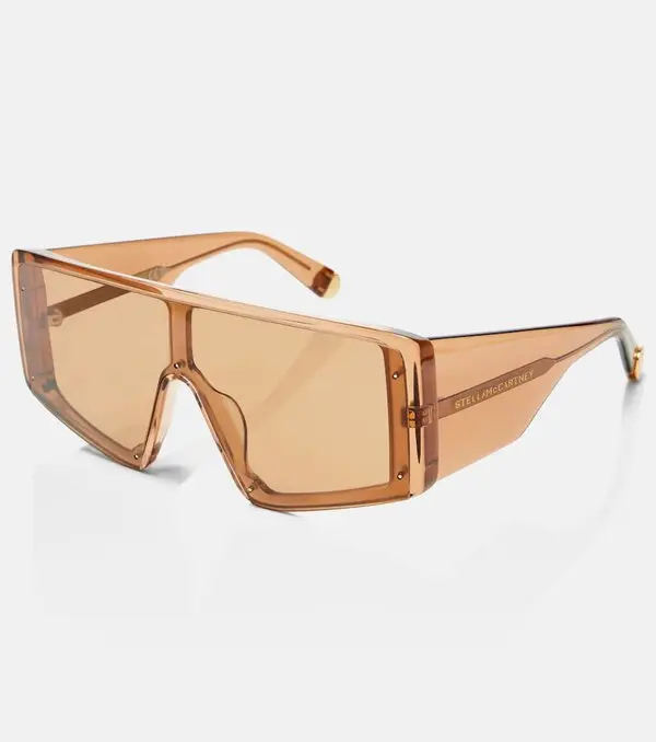 Stella McCartney Oversized Shield Sunglasses - Beige