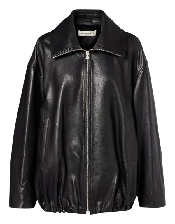 Nour Hammour Elisse Leather Jacket - Black