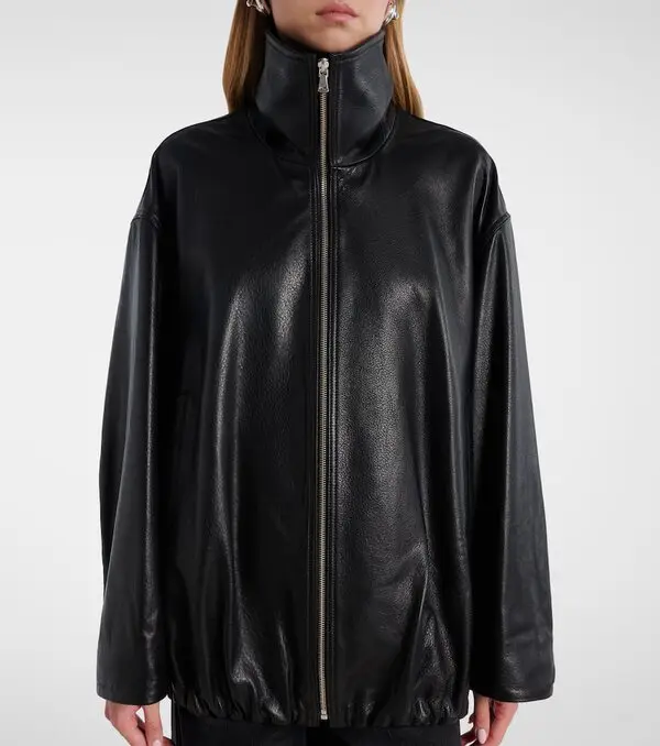 Nour Hammour Elisse Leather Jacket - Black
