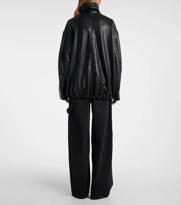 Nour Hammour Elisse Leather Jacket - Black