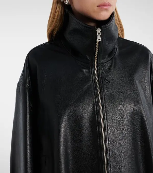 Nour Hammour Elisse Leather Jacket - Black