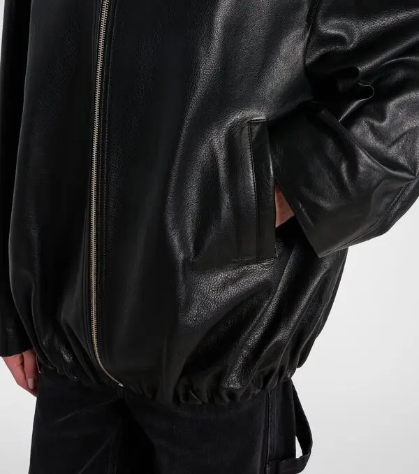 Nour Hammour Elisse Leather Jacket - Black