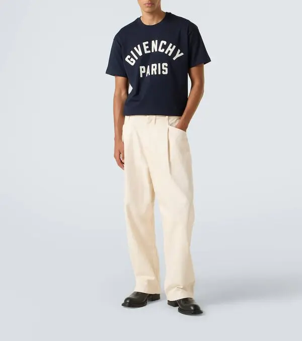 Givenchy Paris Cotton Jersey T-shirt - Blue