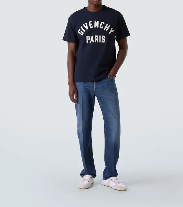 Givenchy Paris Cotton Jersey T-shirt - Blue