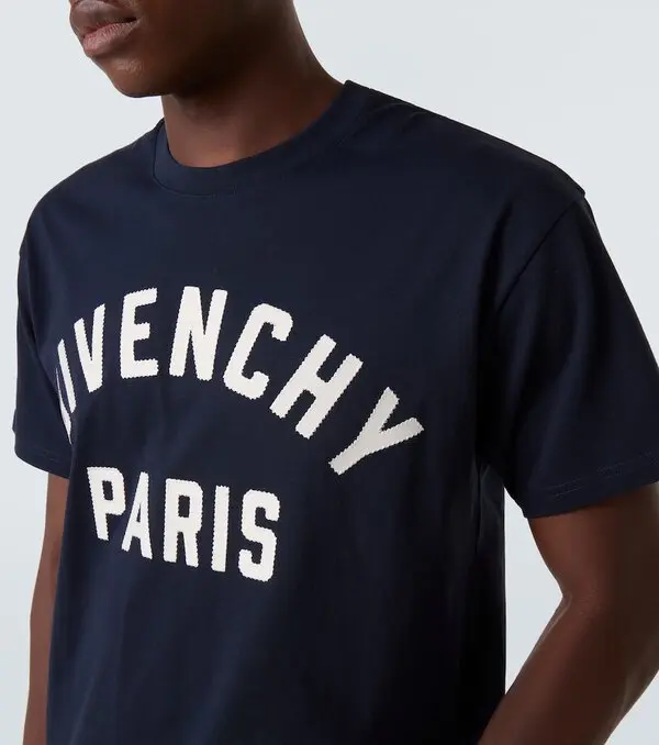 Givenchy Paris Cotton Jersey T-shirt - Blue
