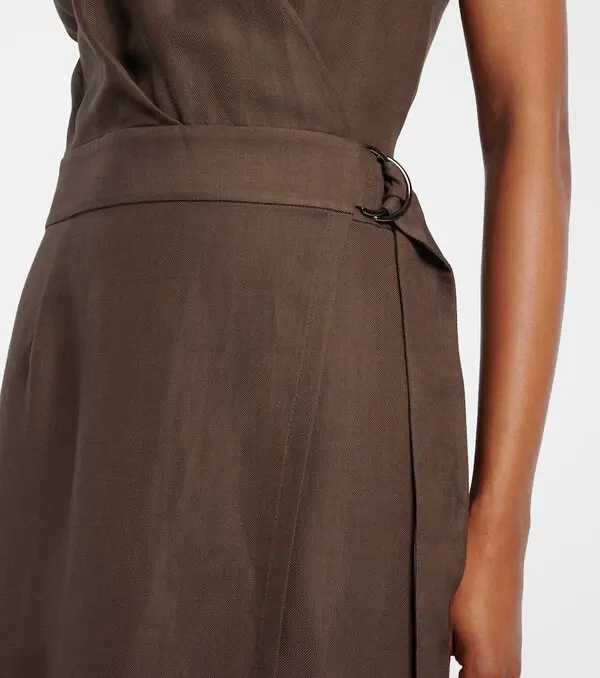 Brunello Cucinelli Twill Wrap Dress