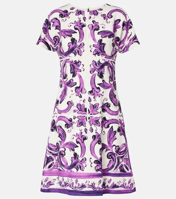 Dolce & Gabbana Majolica Printed Minidress - White