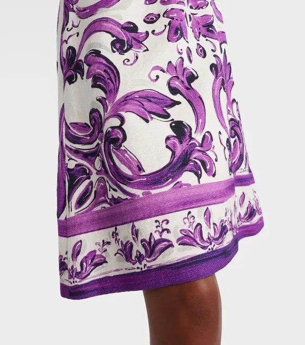 Dolce & Gabbana Majolica Printed Minidress - White