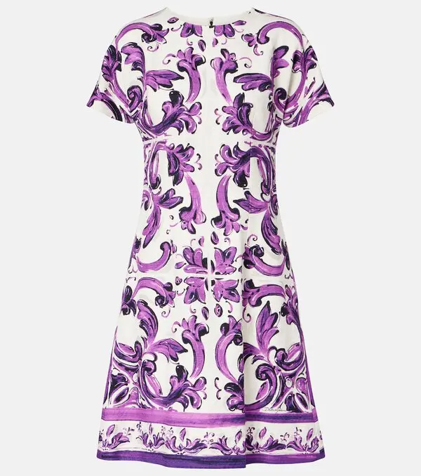 Dolce & Gabbana Majolica Printed Minidress - White