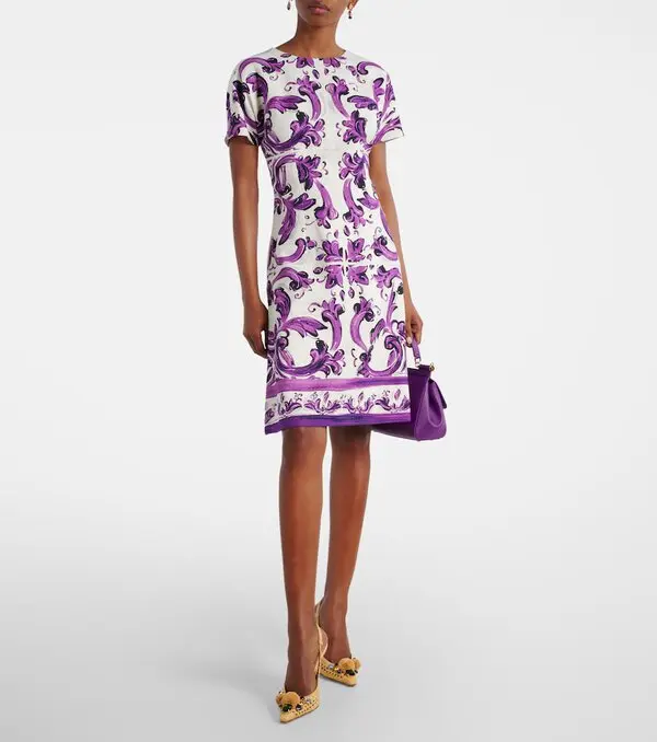 Dolce & Gabbana Majolica Printed Minidress - White