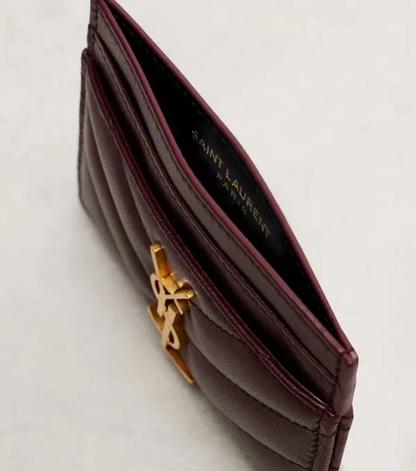 Saint Laurent Cassandre Matelassé Leather Card Holder