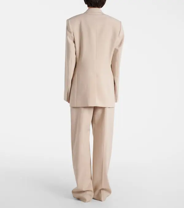 Wardrobe.NYC Virgin Wool Blazer - Beige