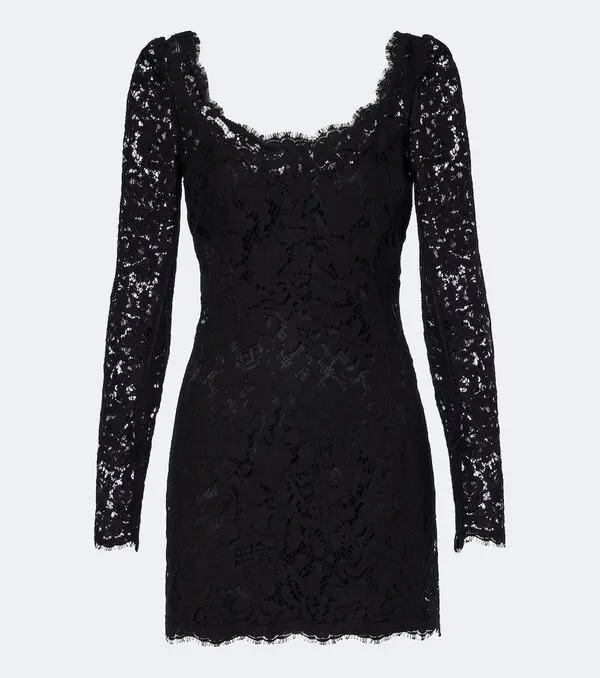 Dolce & Gabbana Lace Minidress - Black