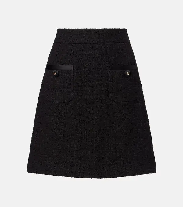 Dolce & Gabbana Cotton-blend Miniskirt - Black