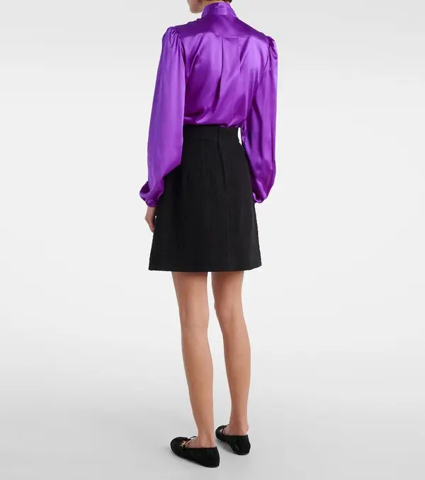 Dolce & Gabbana Cotton-blend Miniskirt - Black