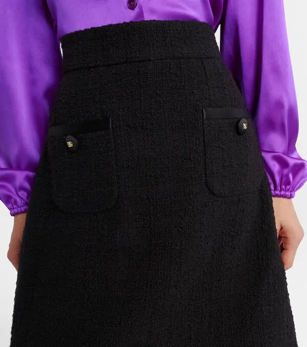 Dolce & Gabbana Cotton-blend Miniskirt - Black