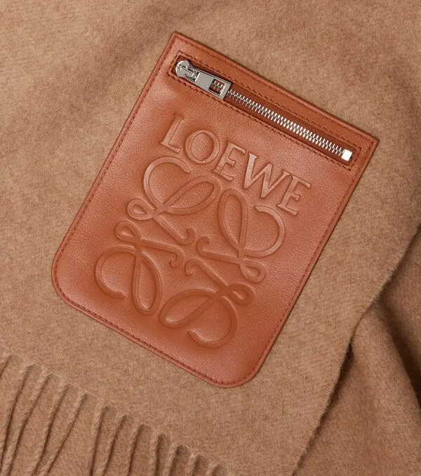 Loewe Anagram Wool And Cashmere Scarf
