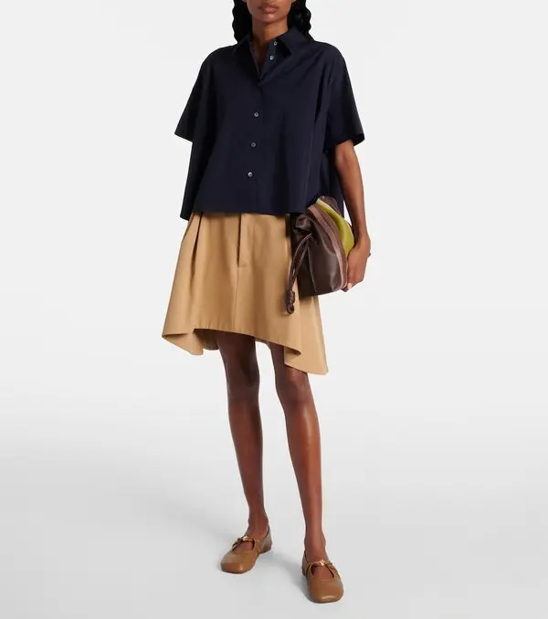 Loewe Pebble Leather Ballet Flats - Brown