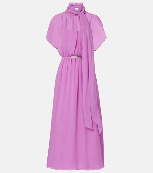 Max Mara Pineta Silk Georgette Maxi Dress