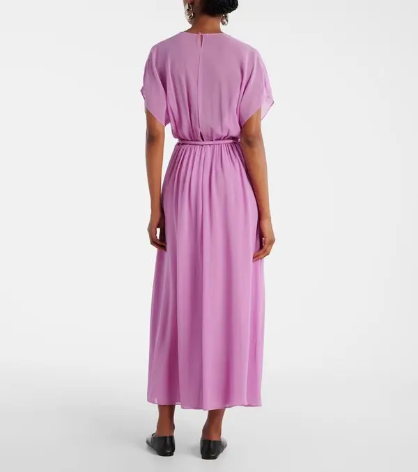 Max Mara Pineta Silk Georgette Maxi Dress