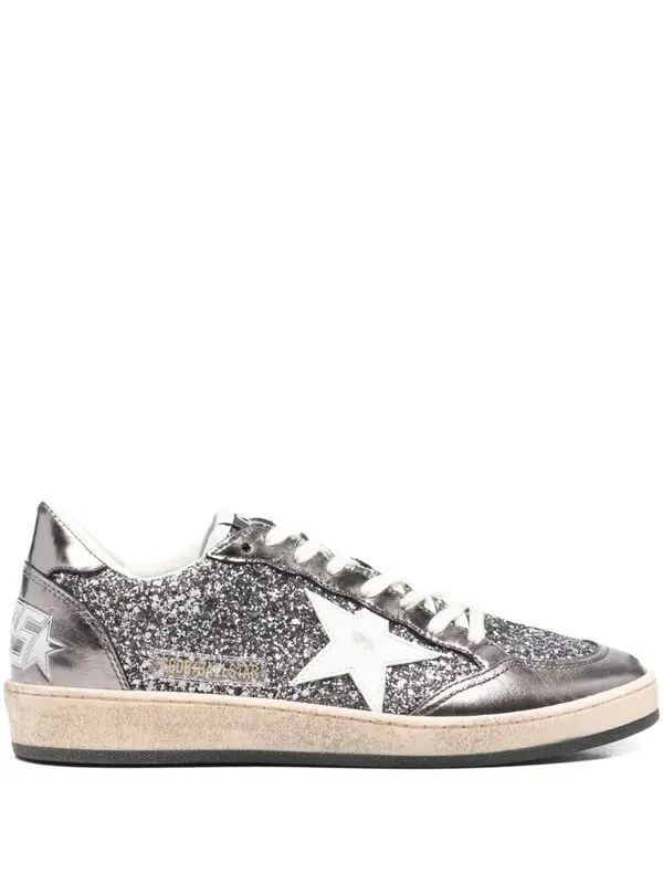 Golden Goose Ball Star Leather Sneakers - Grey