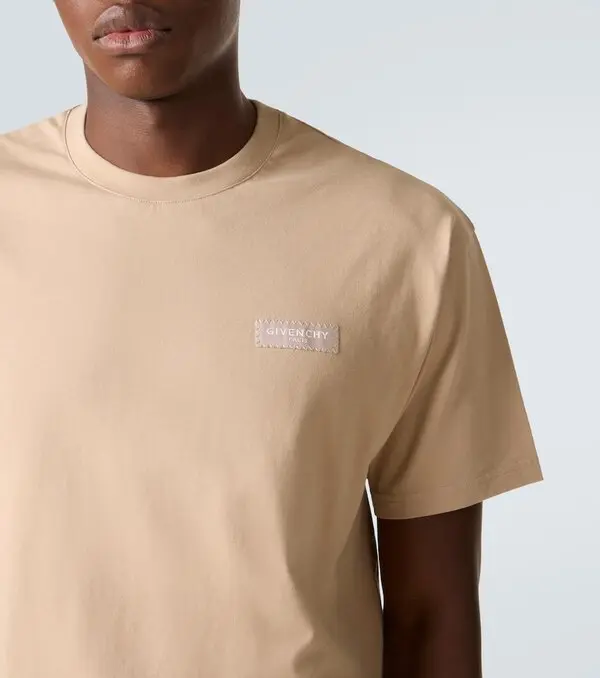 Givenchy Logo Cotton Jersey T-shirt - Beige