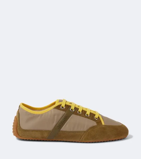 Givenchy Slim Suede-trimmed Sneakers - Brown