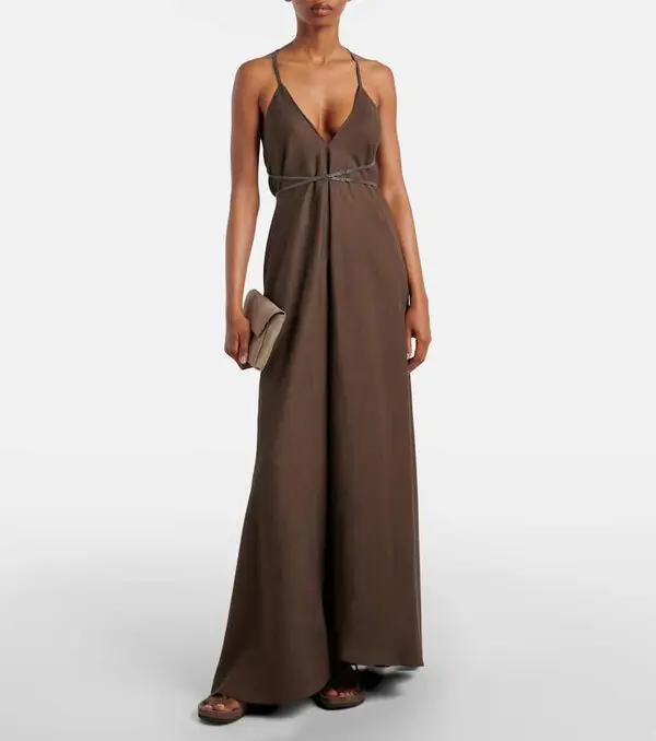 Brunello Cucinelli Open-back Maxi Dress