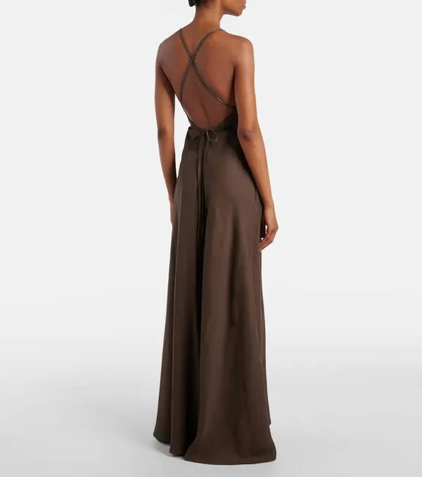 Brunello Cucinelli Open-back Maxi Dress